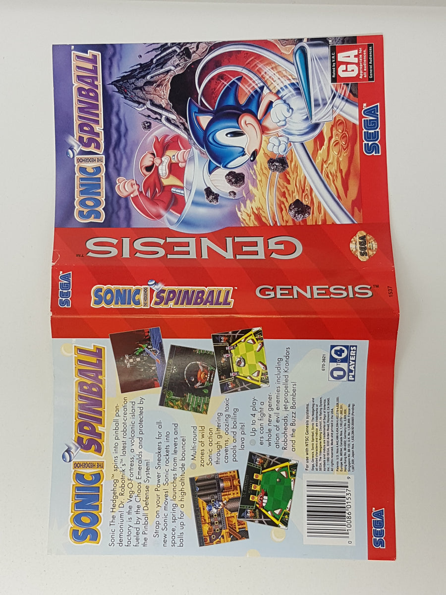 Sonic Spinball [Cover art] - Sega Genesis – Respawnandreplay