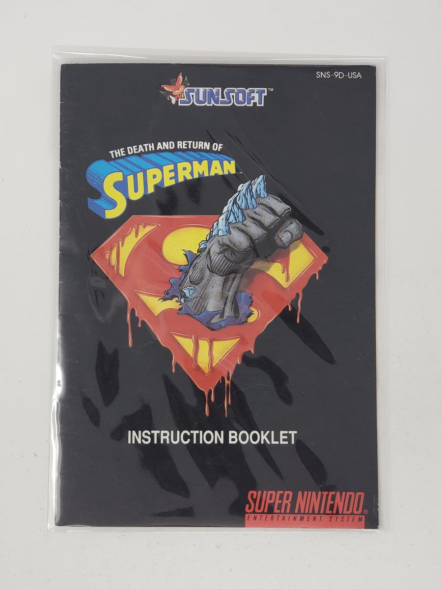 The Death and Return of Superman [manual] - Super Nintendo | SNES ...