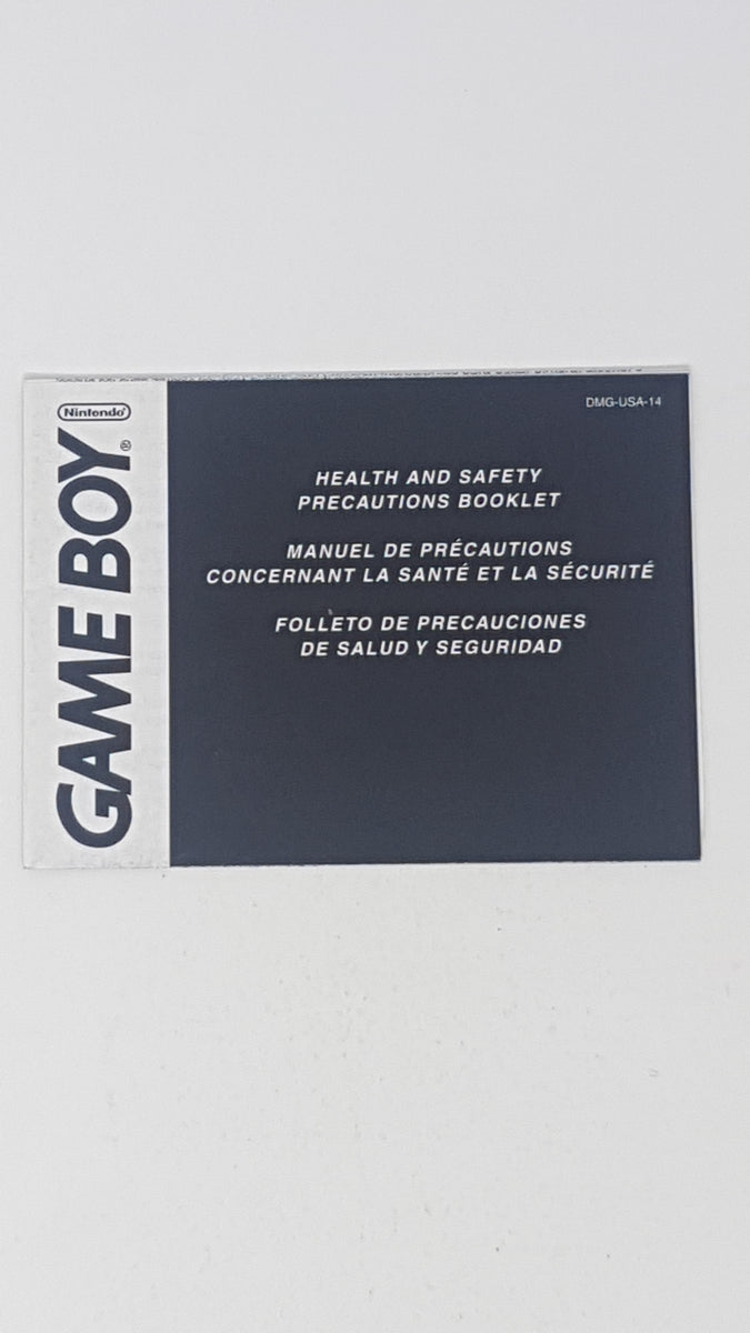 Health and Safety Precaution Booklet - Nintendo Gameboy – Respawnandreplay