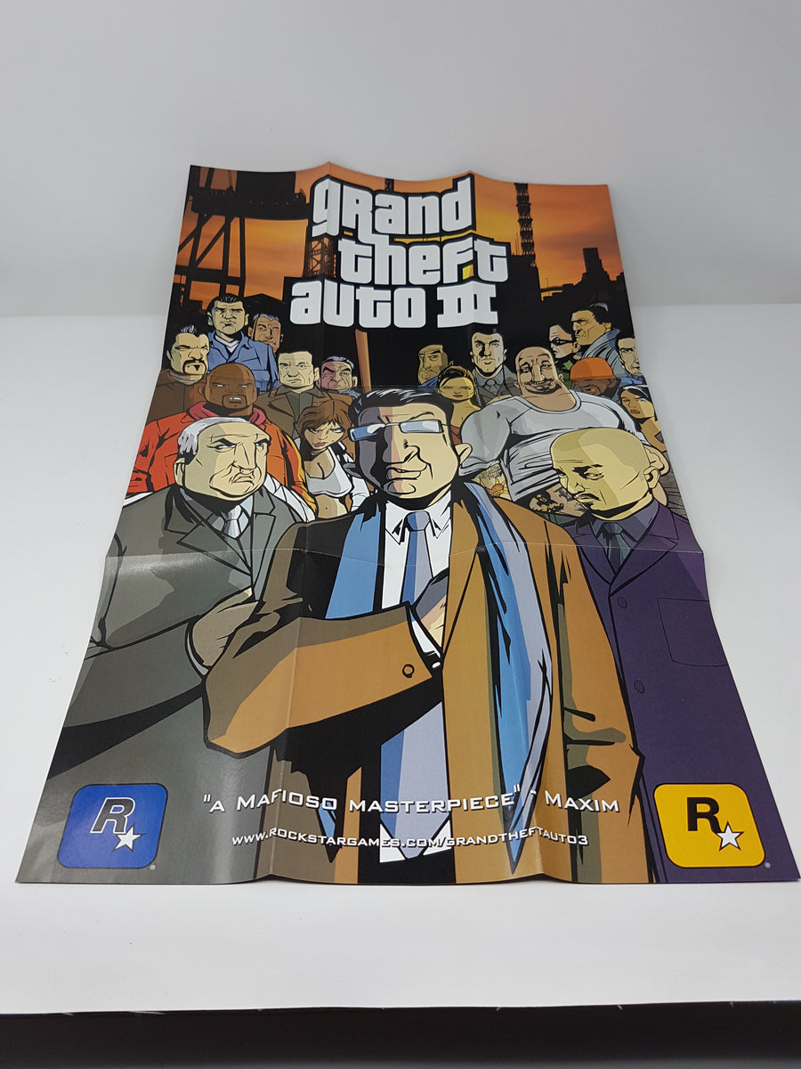 Grand Theft Auto III Double Sided Liberty City MAP / Poster - Sony Pla ...