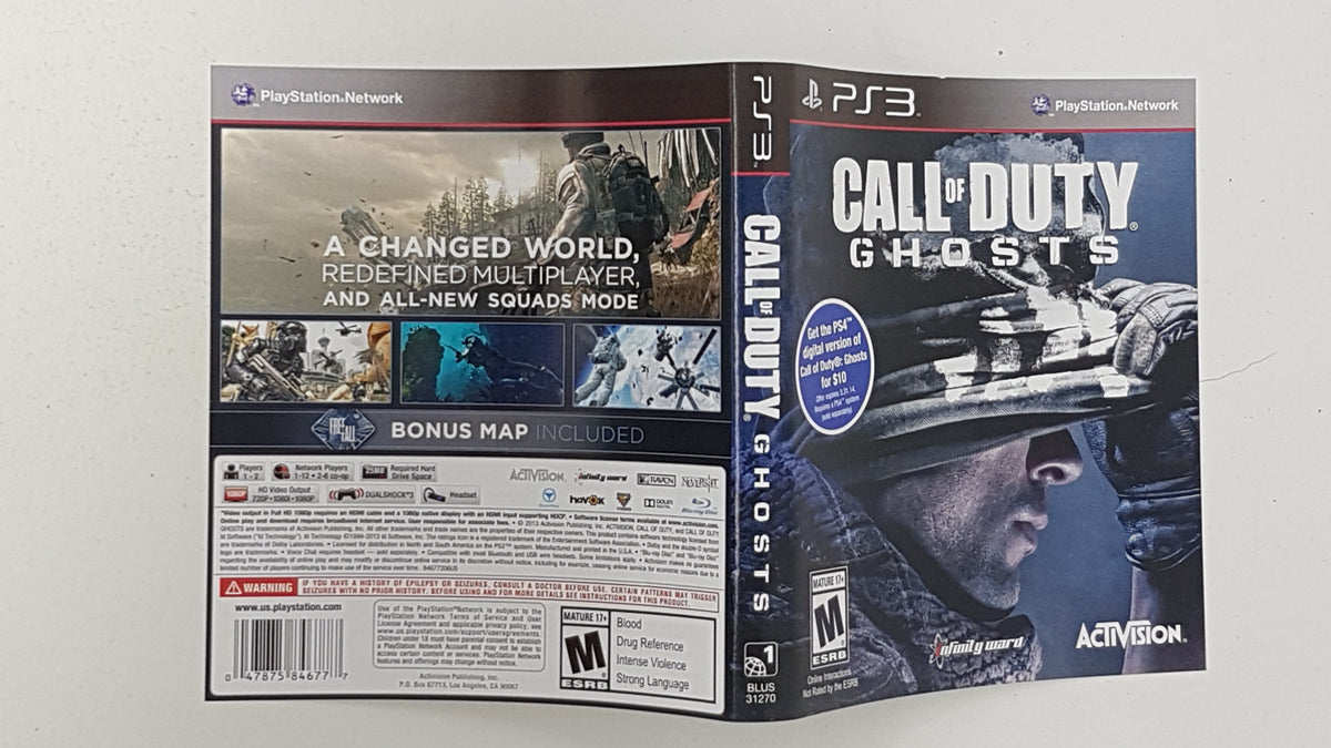 Call of Duty Ghosts [Cover Art] - Sony Playstation 3 | PS3 ...