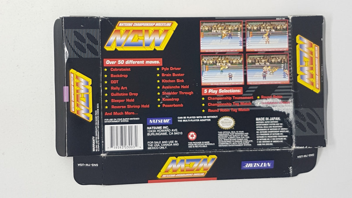 Natsume Championship Wrestling [box] - Super Nintendo | SNES ...