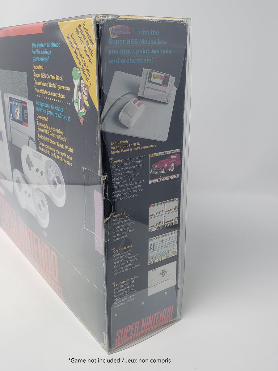 BOX PROTECTOR FOR SUPER NINTENDO - SNES CONSOLE SUPER SET CLEAR PLASTI ...