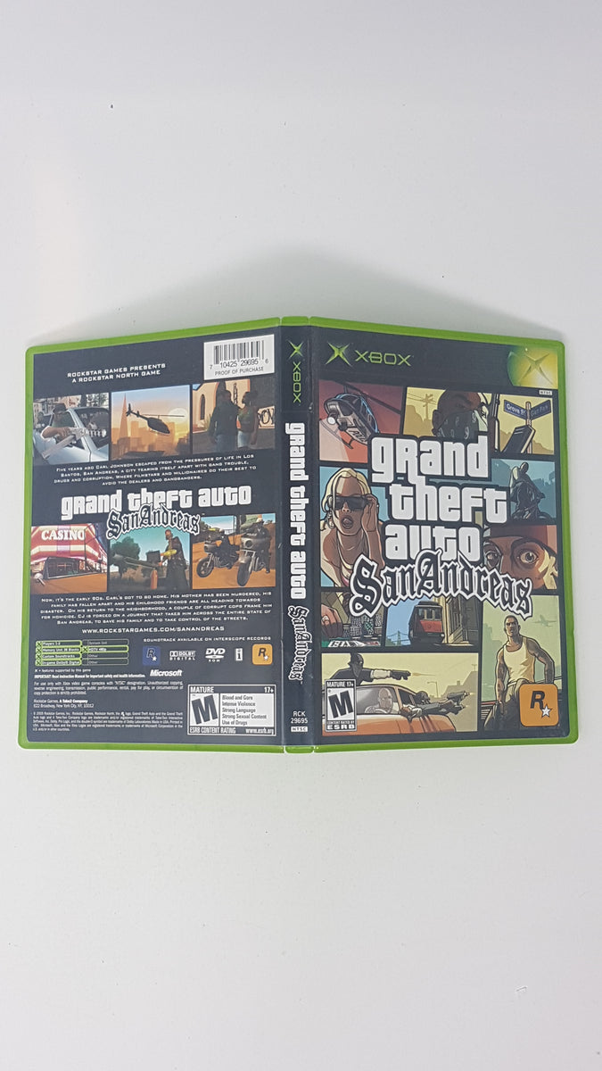 Grand Theft Auto San Andreas [box] - Microsoft Xbox – Respawnandreplay